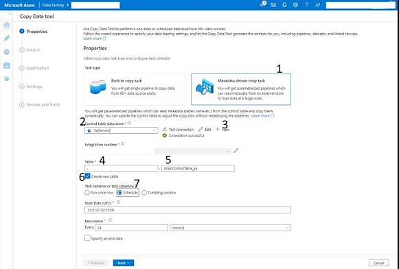 Azure Data Factory Metadata Driven Copy Task