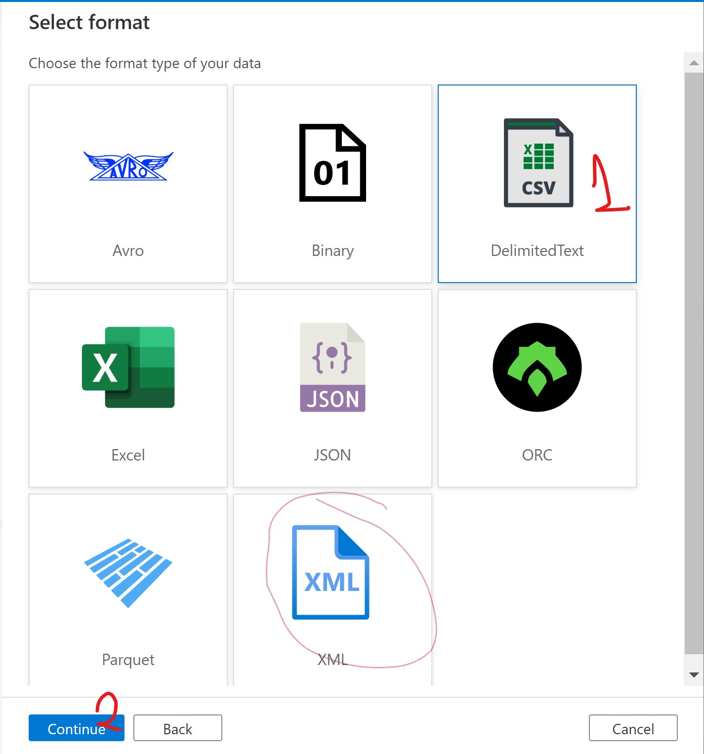 Export SQL Server query result as xml file in Data Factory